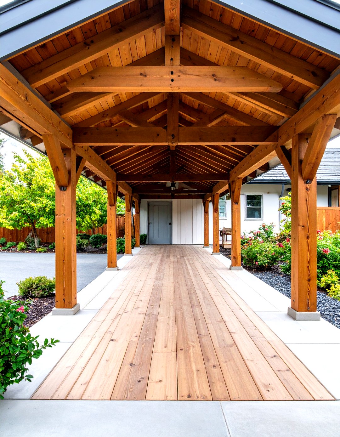 24 Covered Walkway Ideas for An Inviting Exterior Walk - Too Much Time
