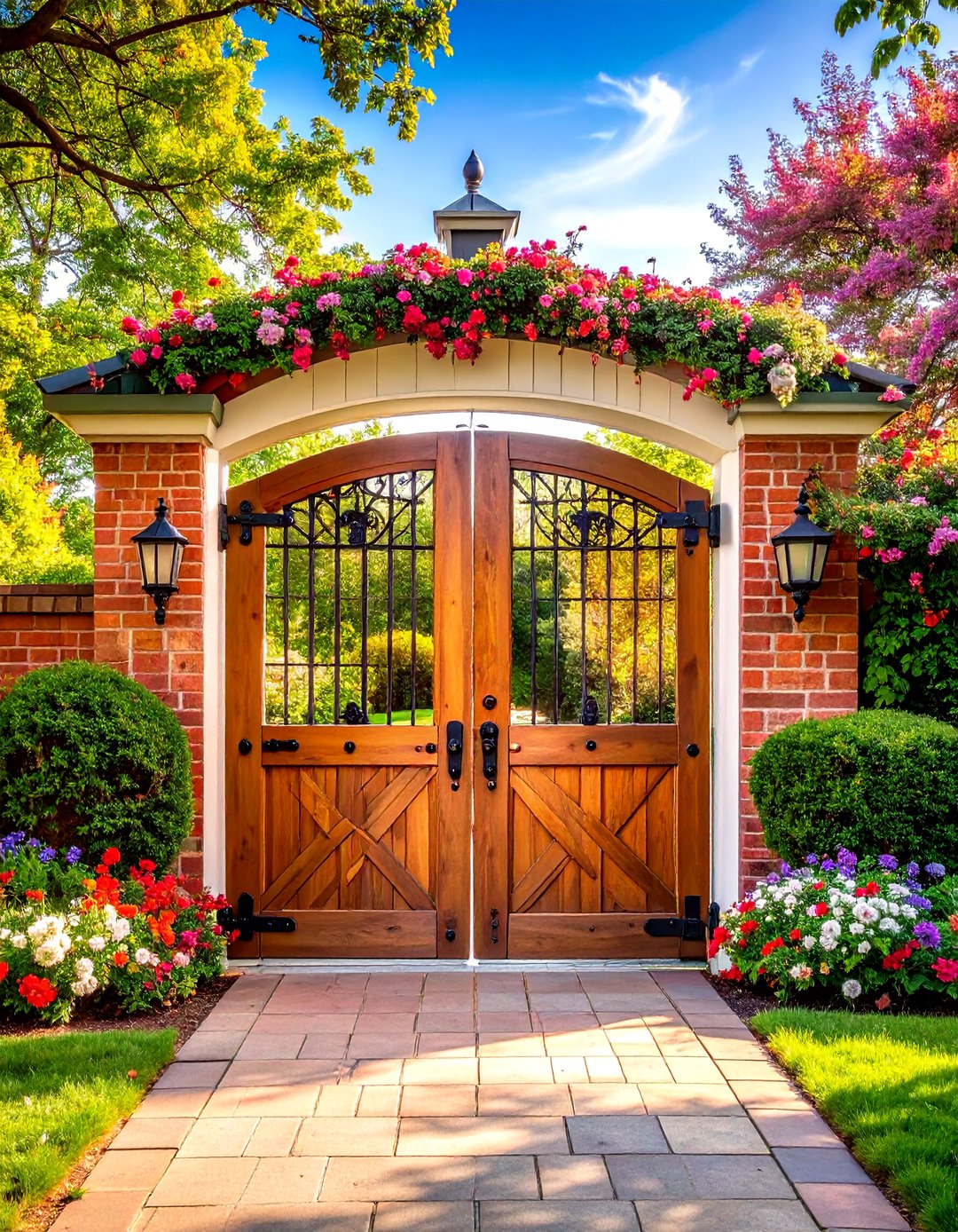 24 Handy Ideas with 24 Front Gate Ideas for Curb Appeal - Too Much Time