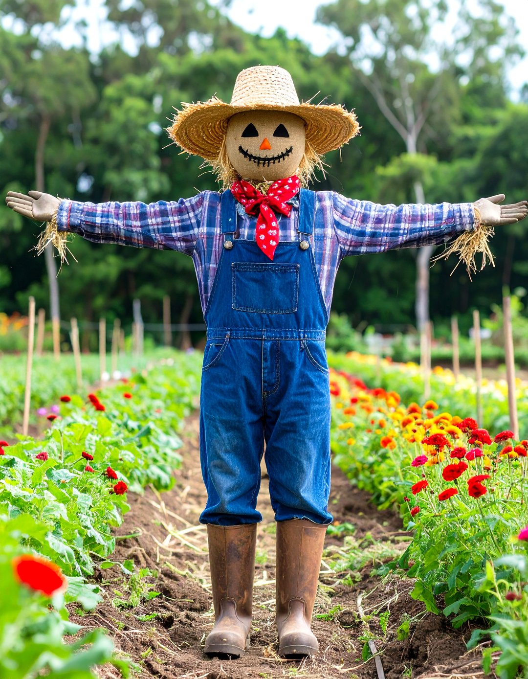 24 Garden Scarecrow Ideas: Whimsical Accents for Yards - Too Much Time