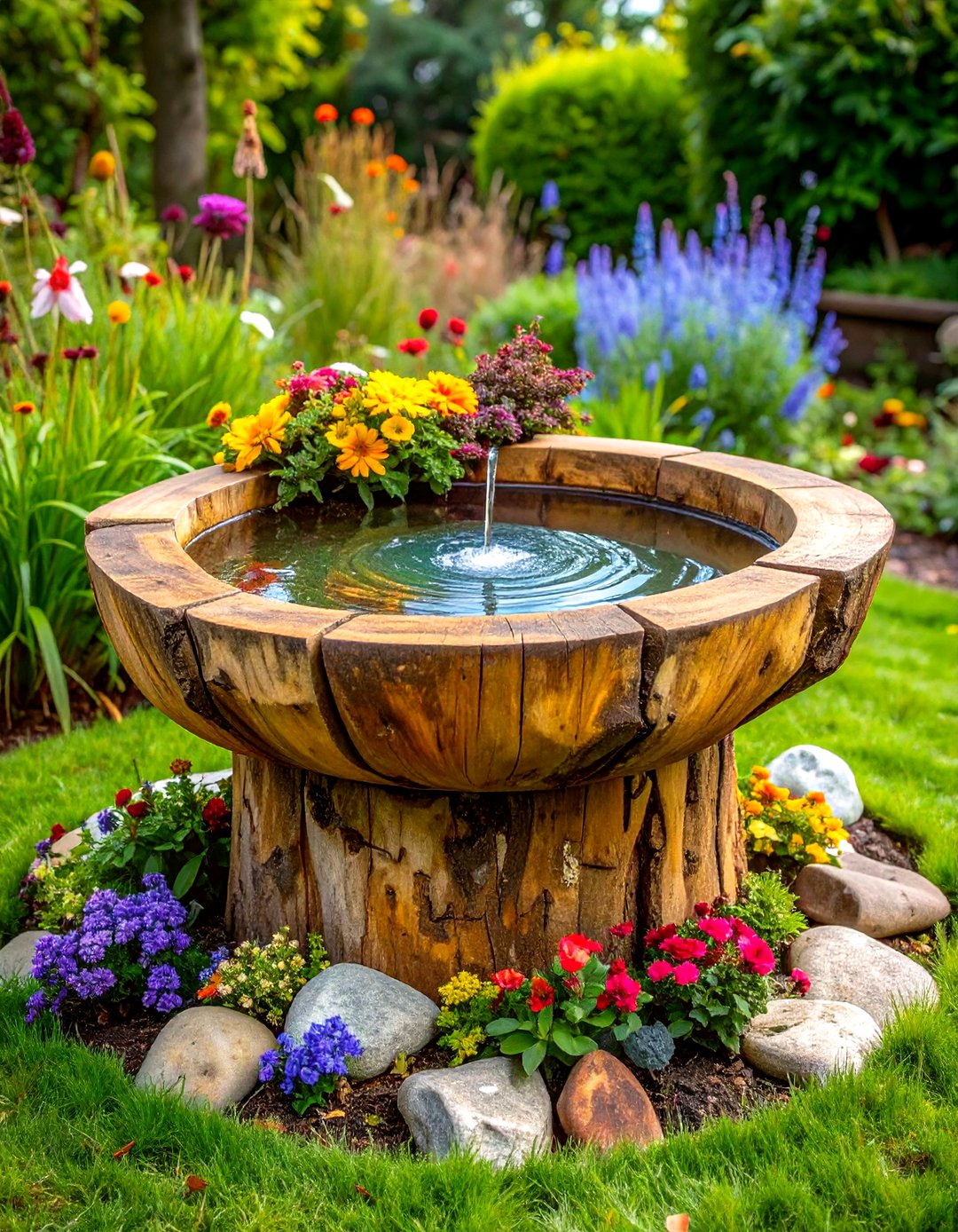 24 Tree Stump Decorating Ideas for Outdoor Charm Today - Too Much Time