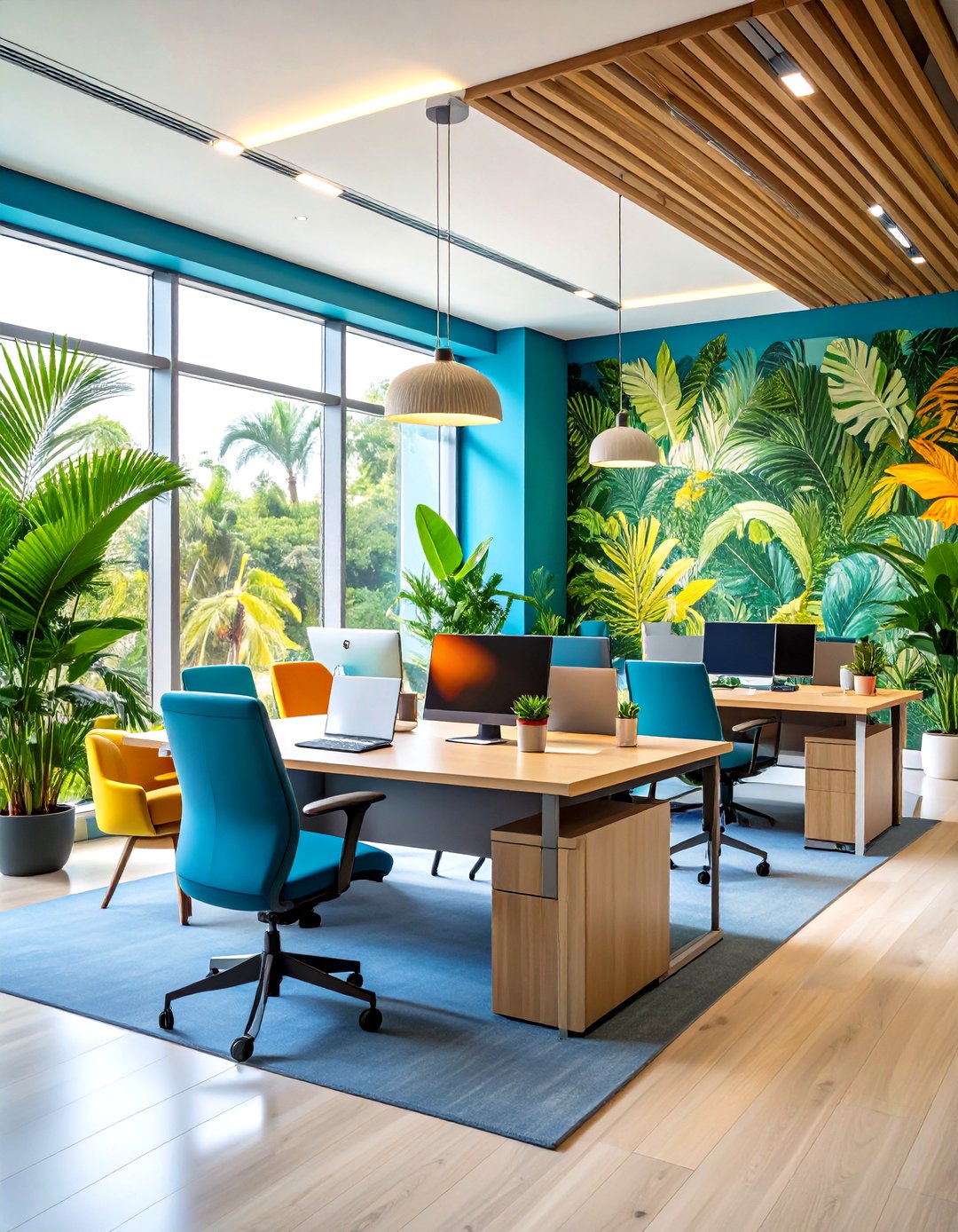 24 Office Wallpaper Ideas to Elevate Your Workspace - Too Much Time