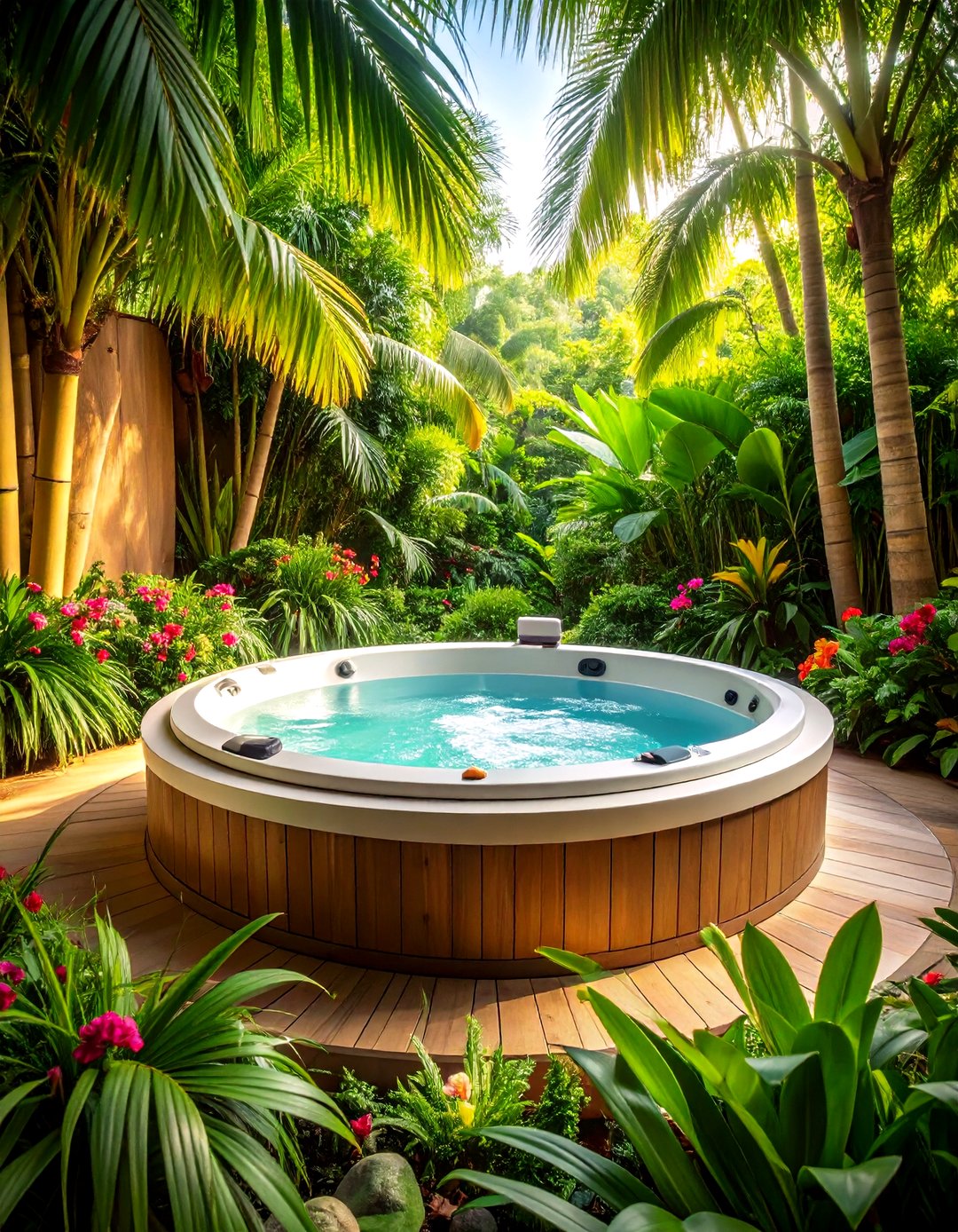 24 Sunken Hot Tub Ideas to Build a Relaxing Escape - Too Much Time