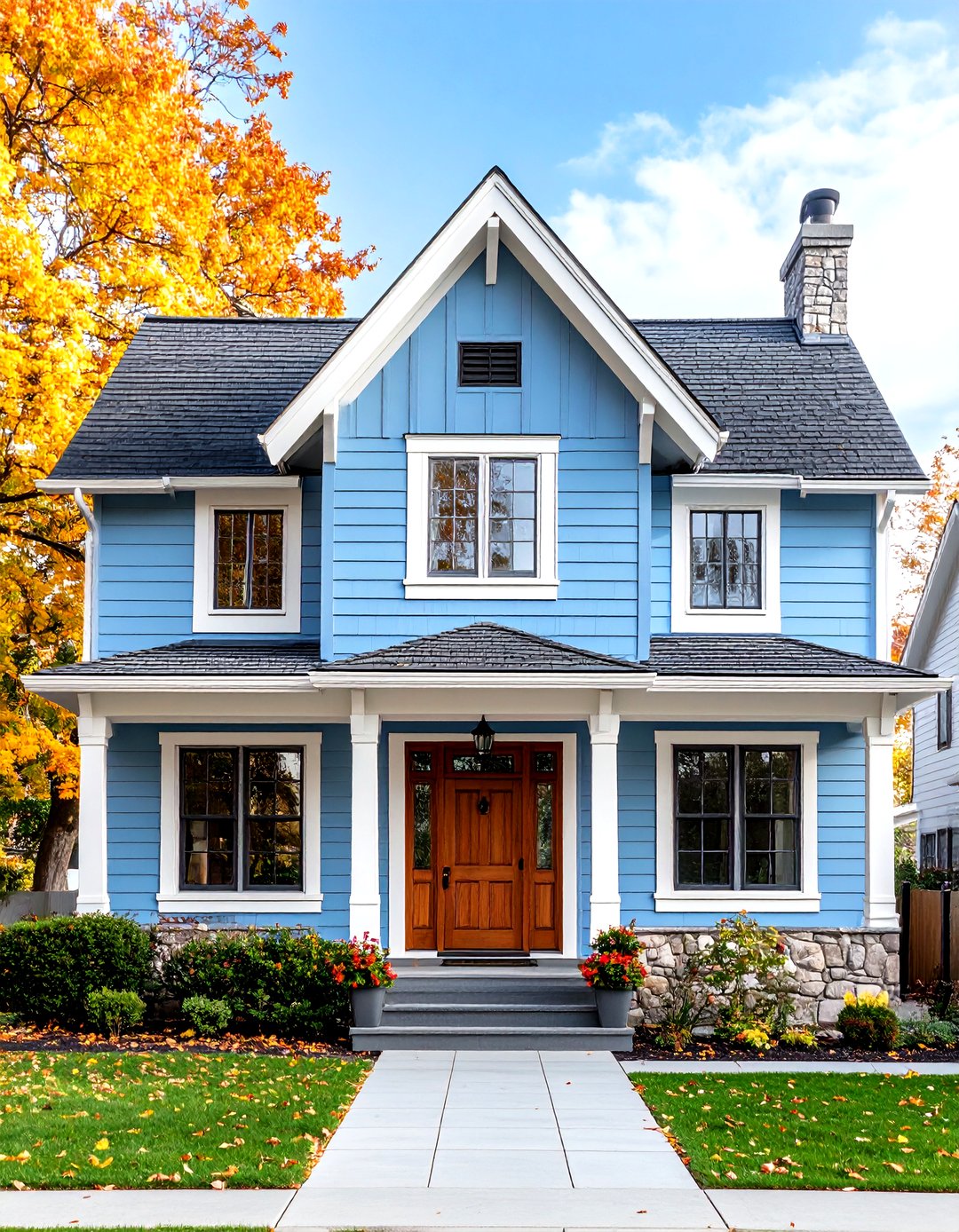 24 Light Blue House Exterior Ideas to Boost Curb Appeal - Too Much Time