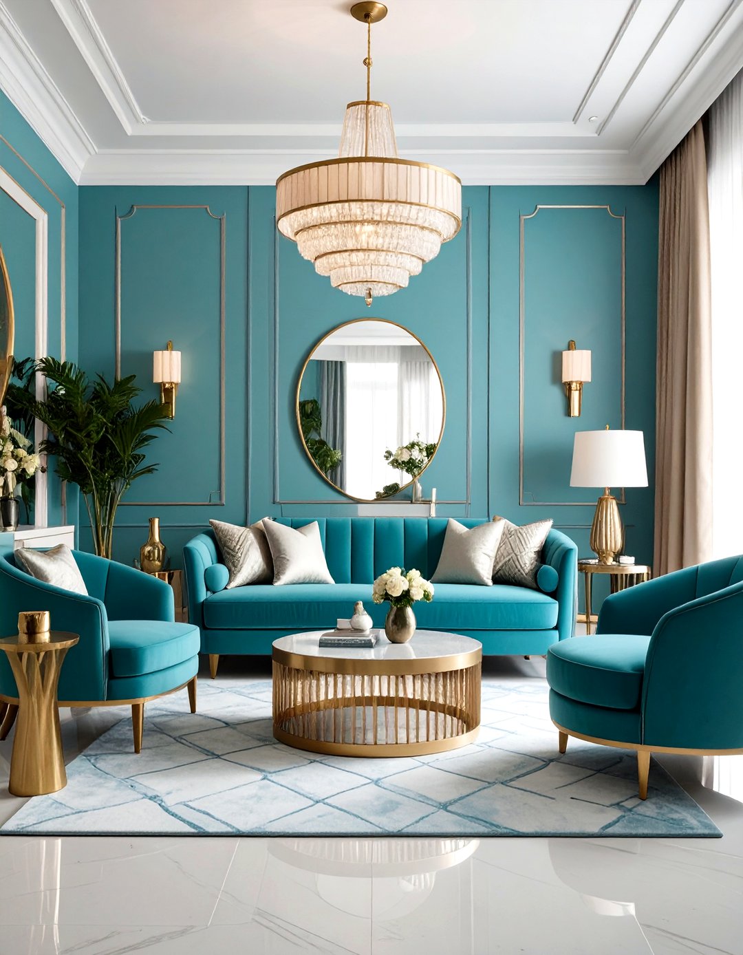 24 Turquoise Living Room Ideas for Bright, Calm Spaces - Too Much Time
