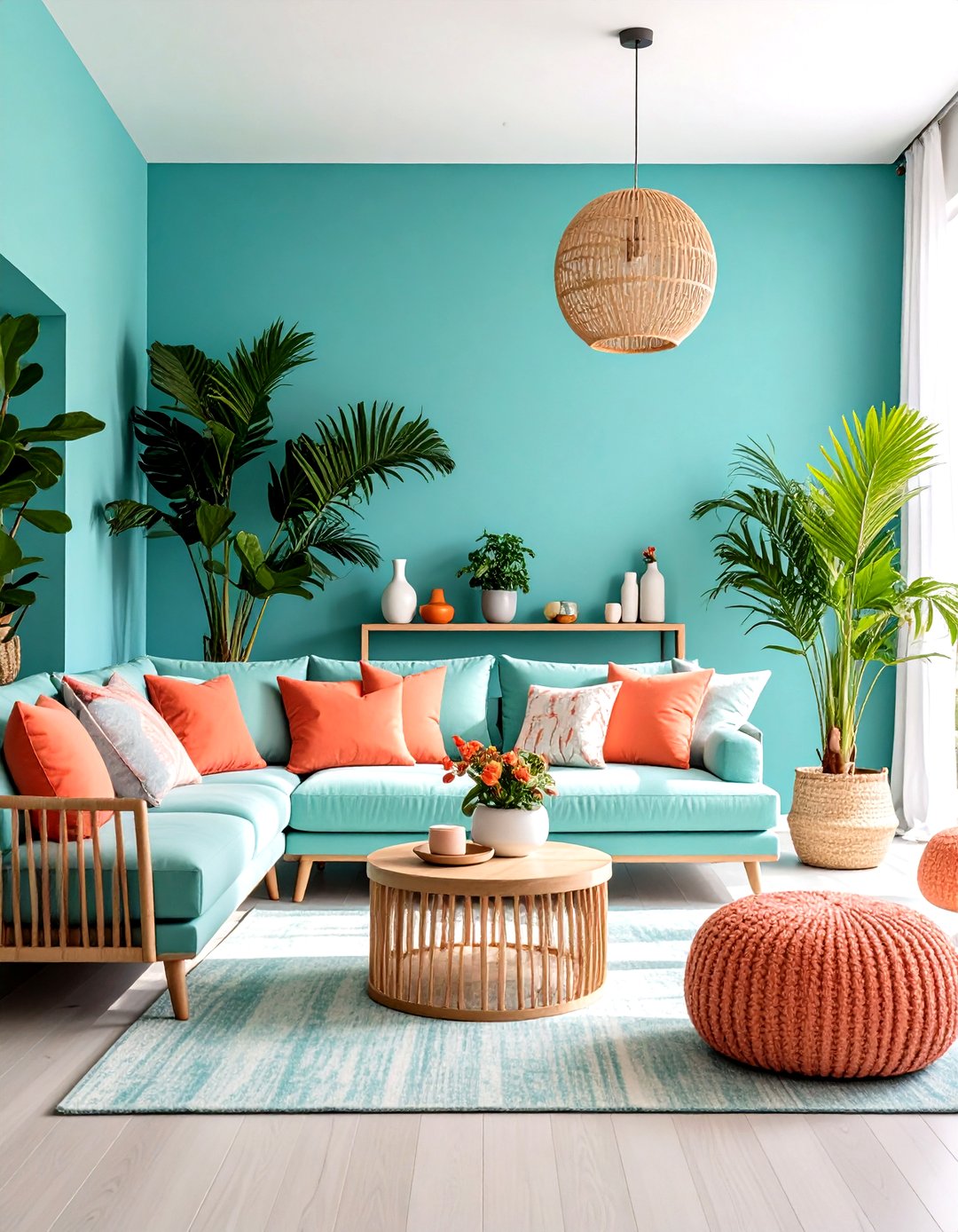 24 Turquoise Living Room Ideas for Bright, Calm Spaces - Too Much Time