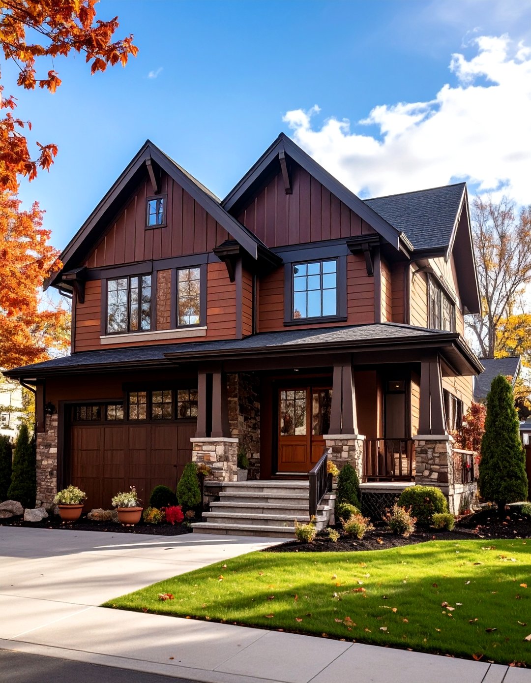 24 Chocolate Brown House Exterior Design Ideas for Curb - Too Much Time