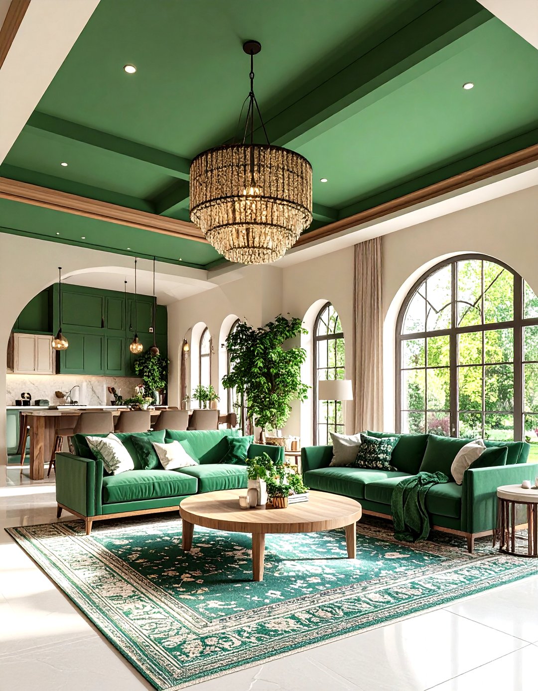 24 Green Ceiling Ideas to Brighten Kitchens and Baths - Too Much Time