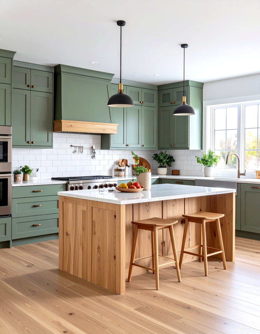 24 Rustic Sage Green Kitchen Cabinets for Warm Neutrals - Too Much Time