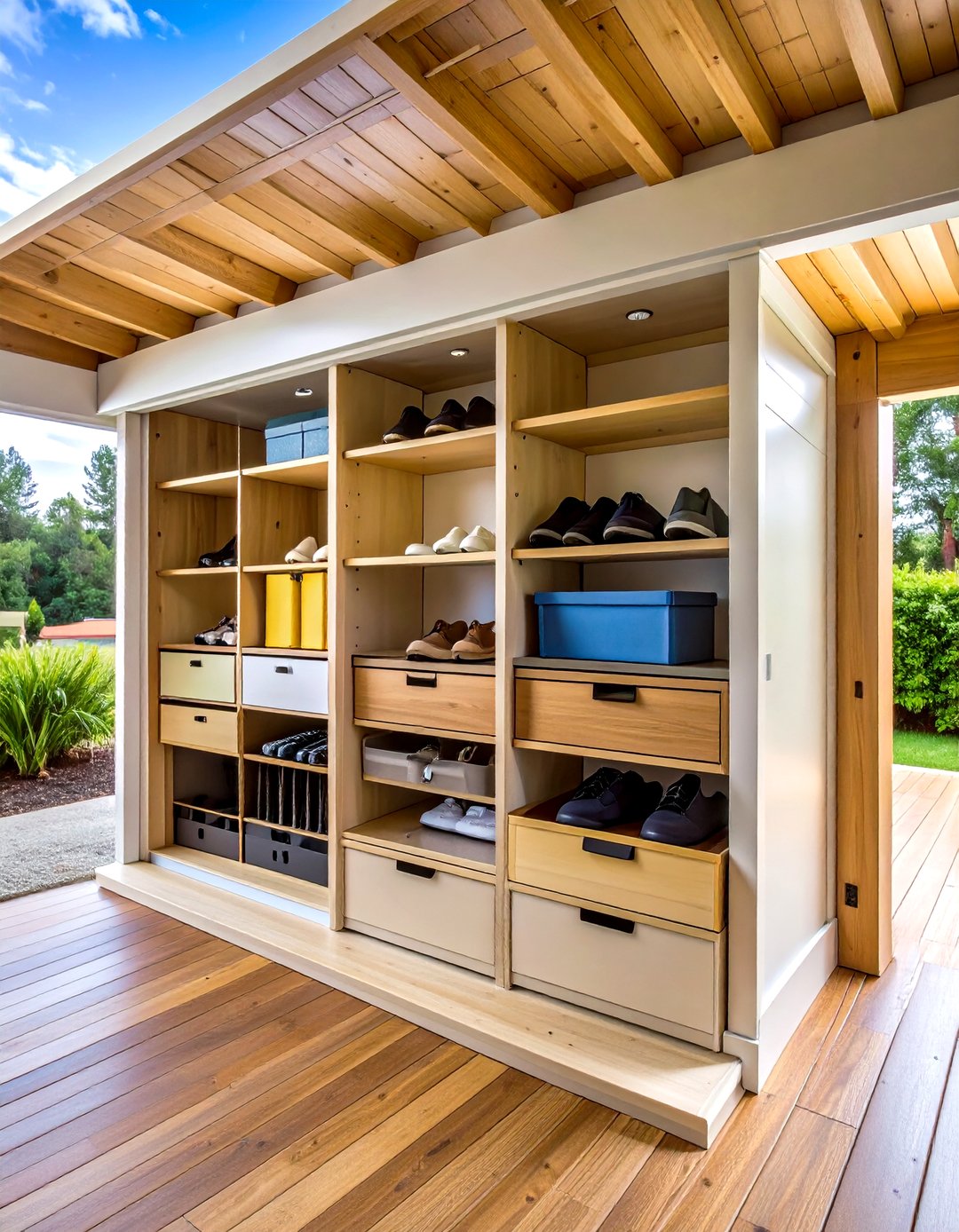 24 Outdoor Shoe Storage Ideas for Tidy Entryways - Too Much Time