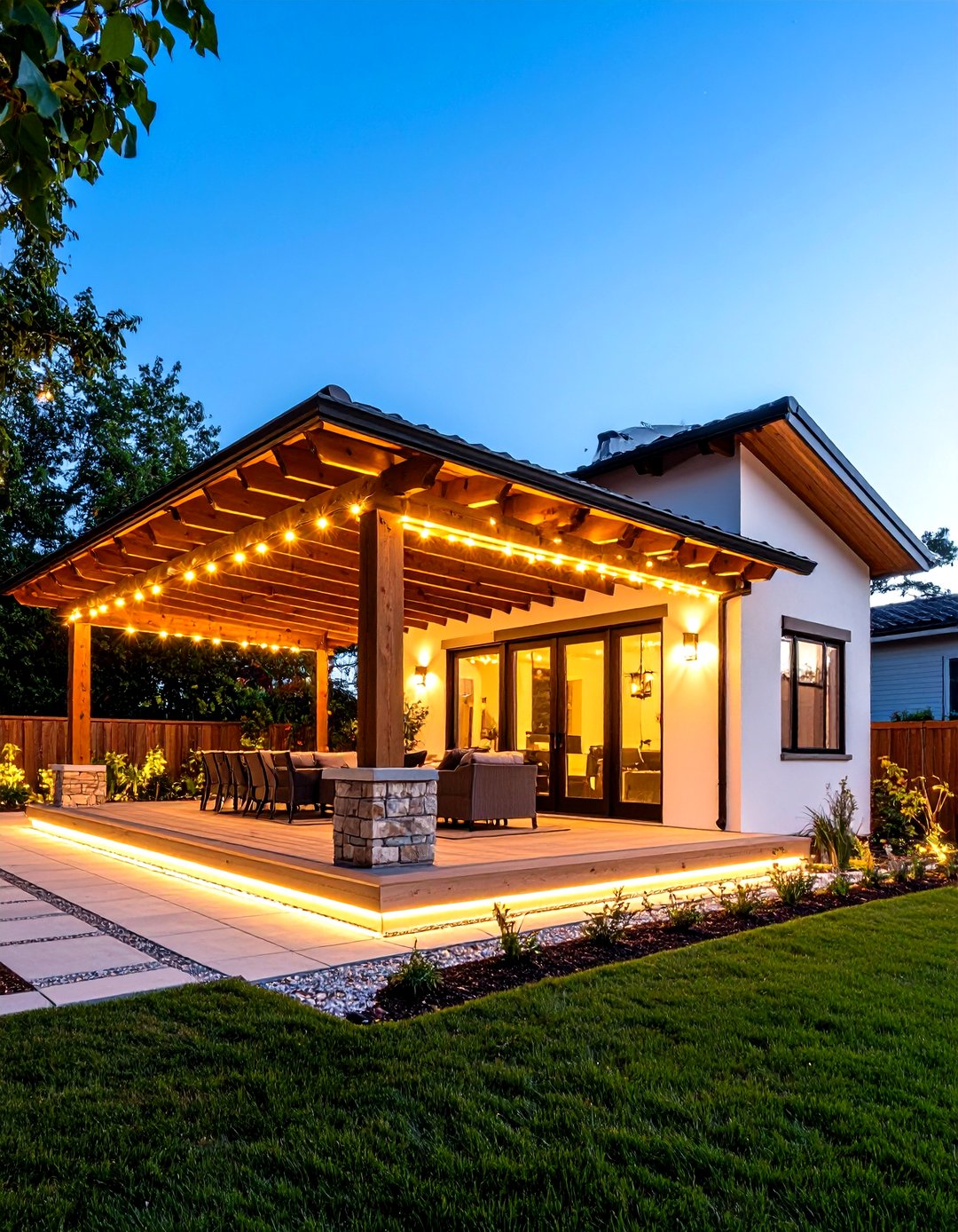 24 Covered Patio Lighting Ideas for Cozy Evenings Outdoors - Too Much Time
