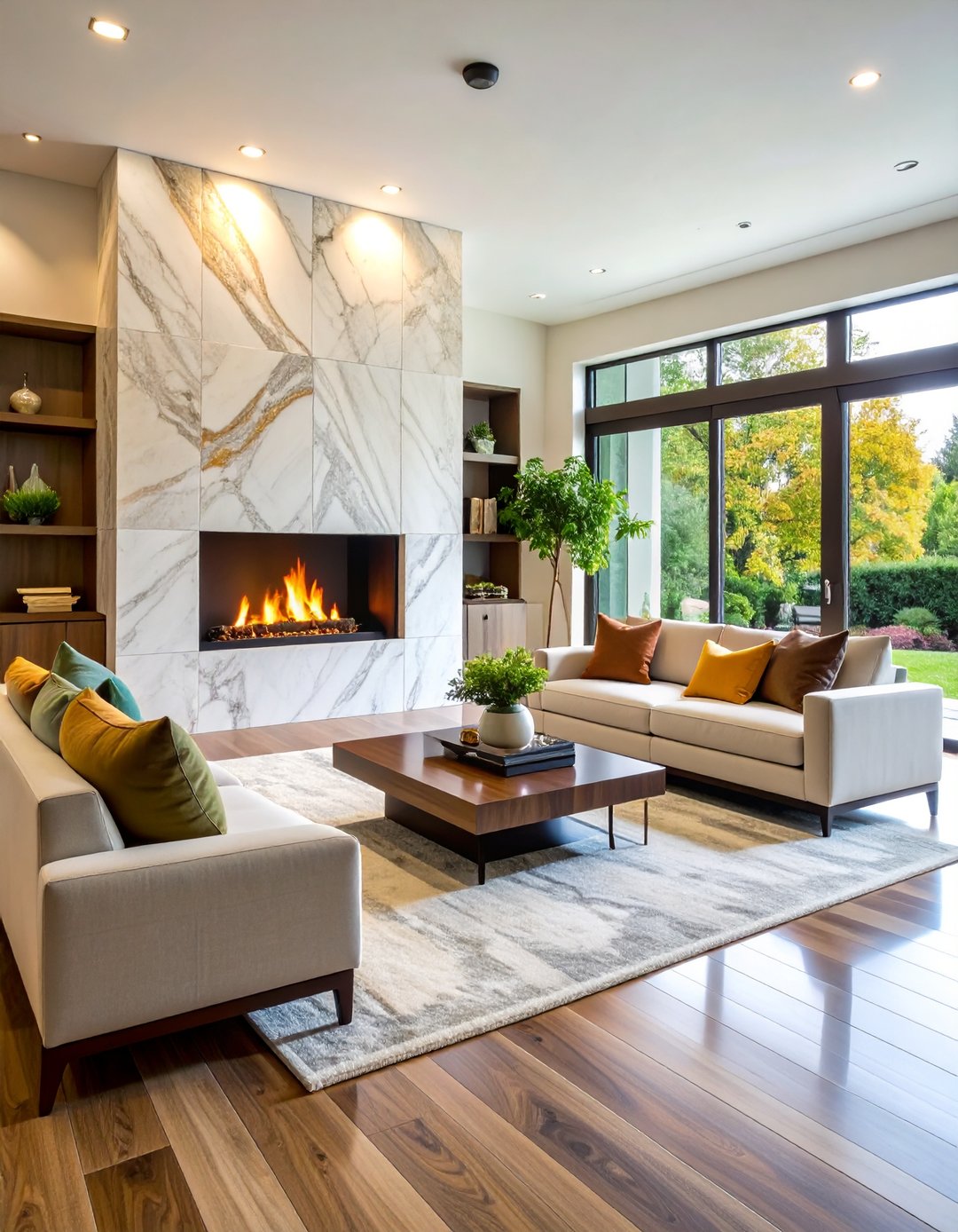 24 Quartz Fireplace Surround Ideas for Sleek Warmth - Too Much Time