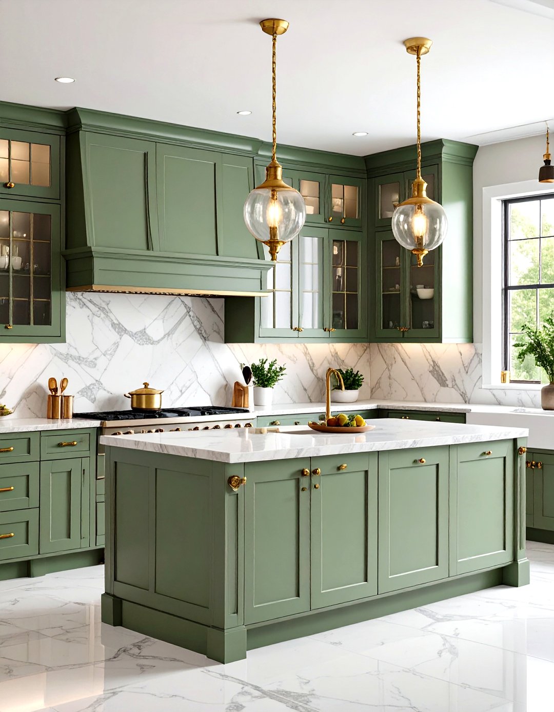 24 Rustic Sage Green Kitchen Cabinets for Warm Neutrals - Too Much Time