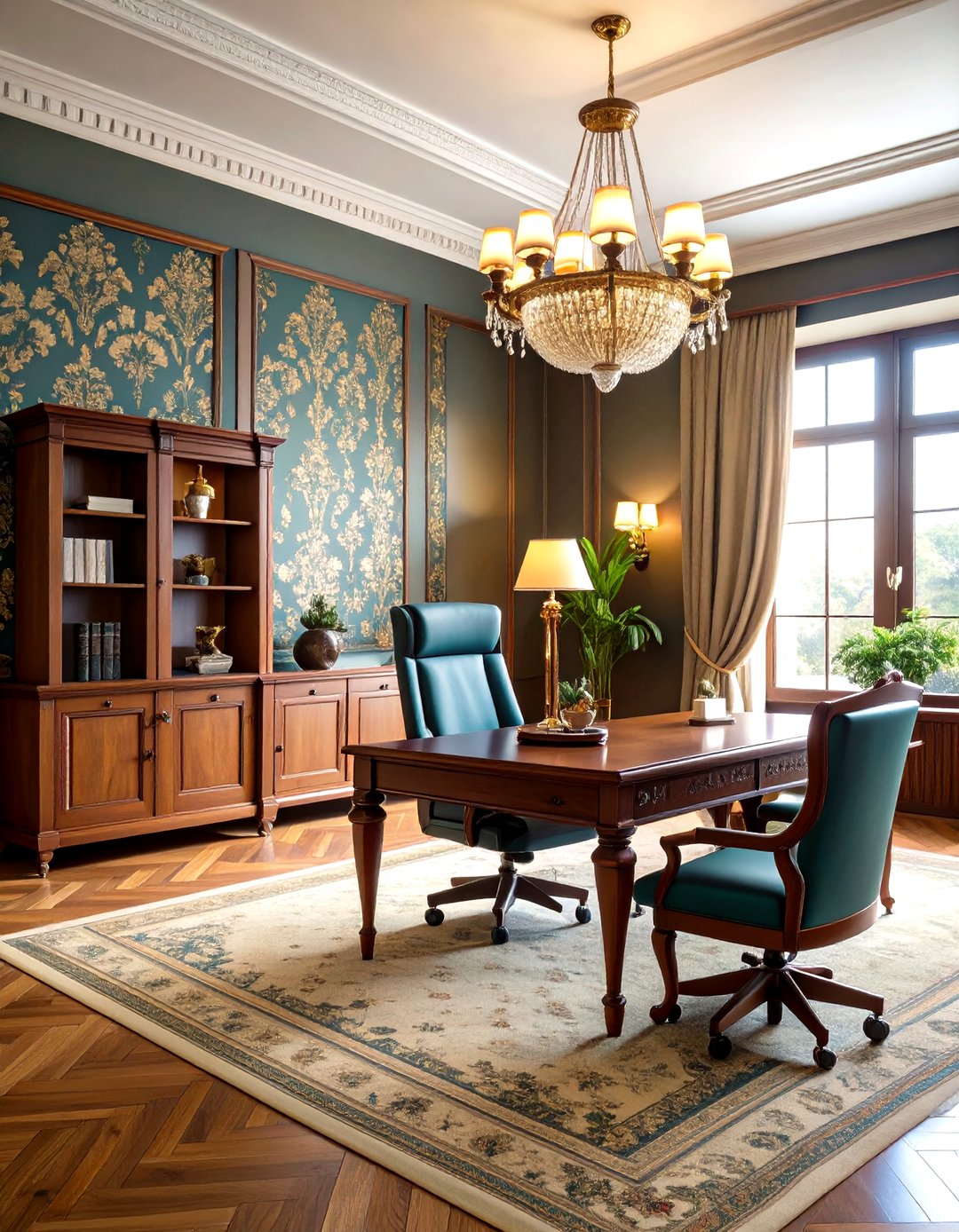 24 Office Wallpaper Ideas to Elevate Your Workspace - Too Much Time