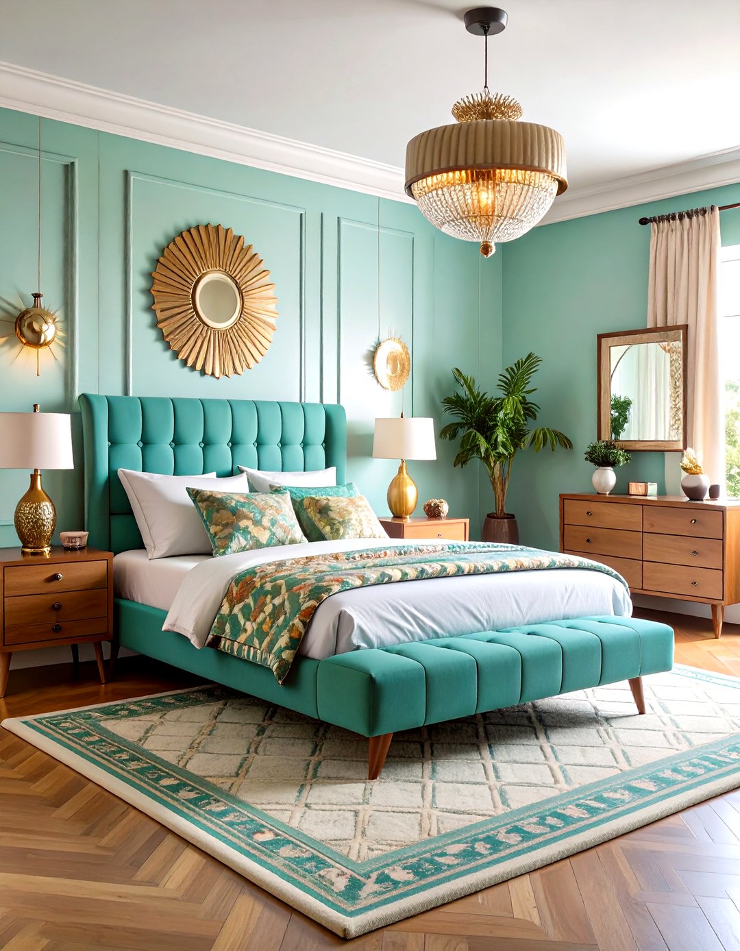 24 Turquoise Bedroom Ideas - Calm Turquoise Ambiance - Too Much Time