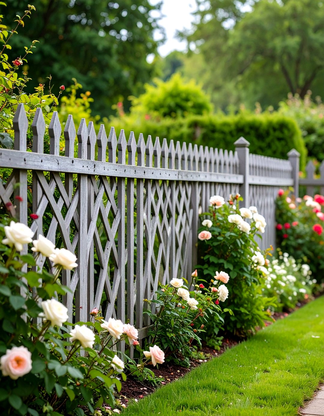 24 Lattice Fence Ideas to Boost Curb Appeal and Value - Too Much Time
