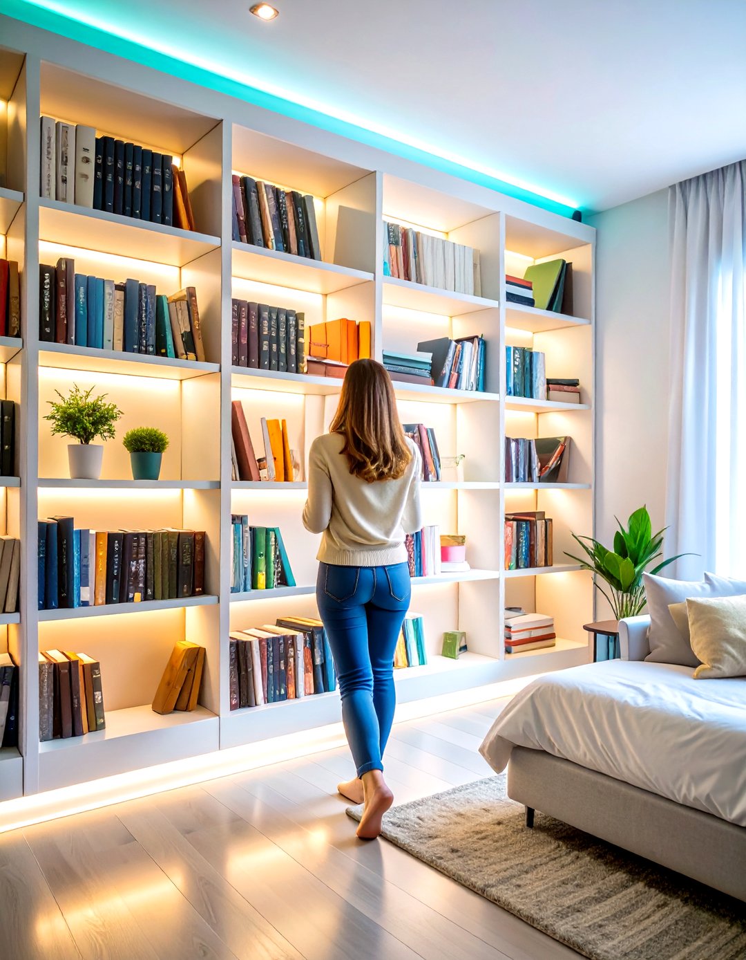 24 Bookshelf Lighting Ideas for Cozy Reading Corners - Too Much Time
