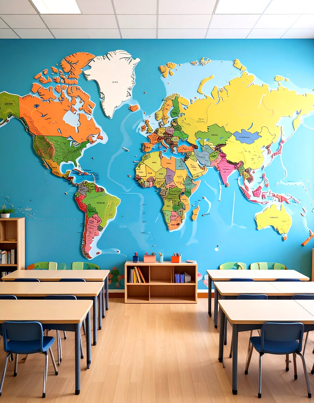 24 School Mural Ideas: Bright Classroom Wall Designs - Too Much Time