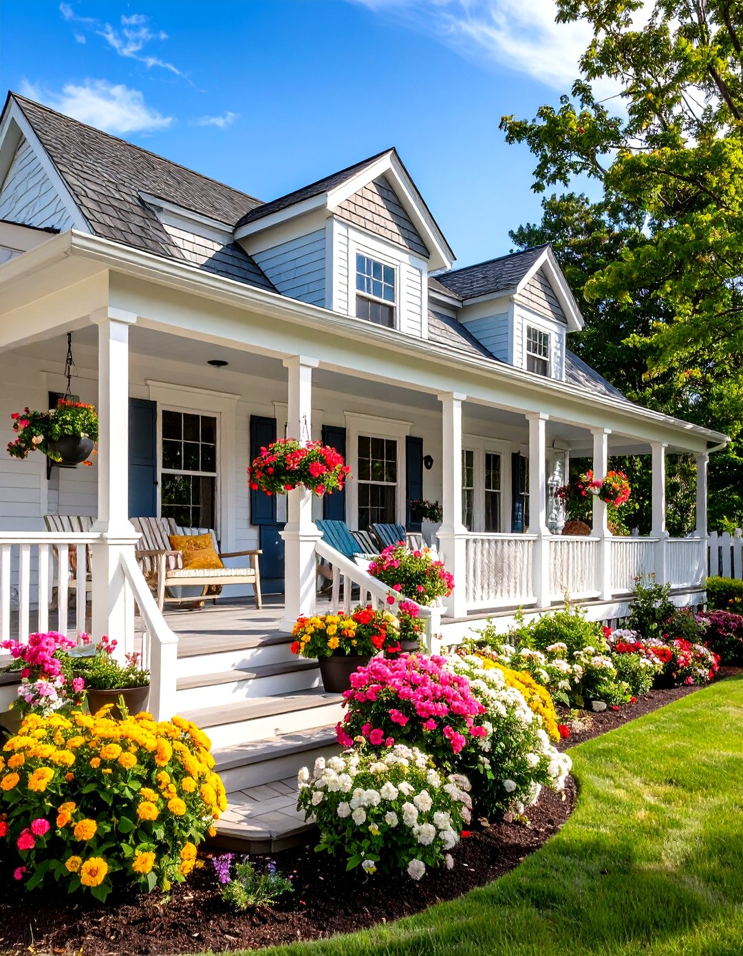 24 Small Cape Cod Front Porch Ideas for Curb Appeal At Home - Too Much Time