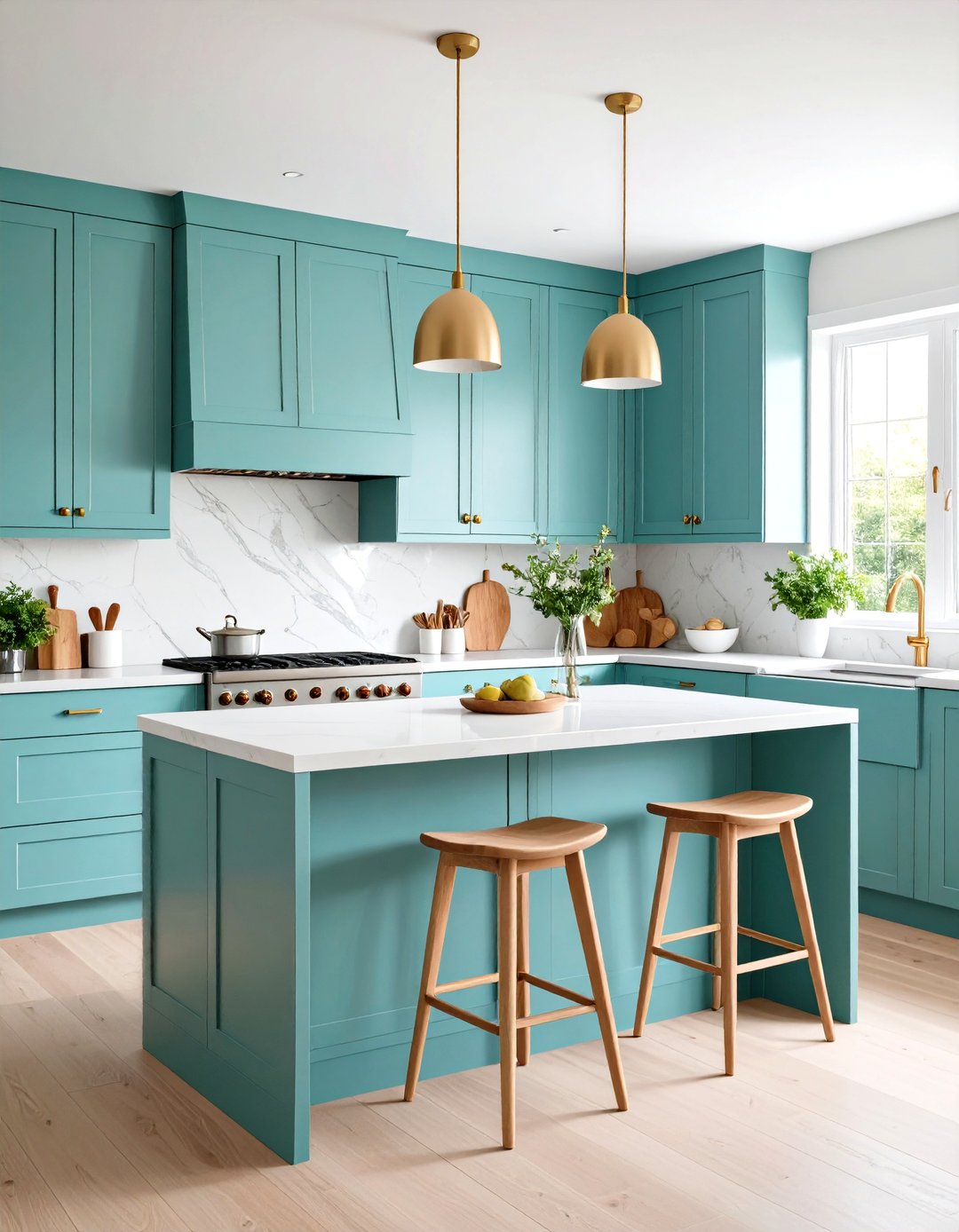 24 Teal and White Kitchen Ideas to Brighten Spaces - Too Much Time