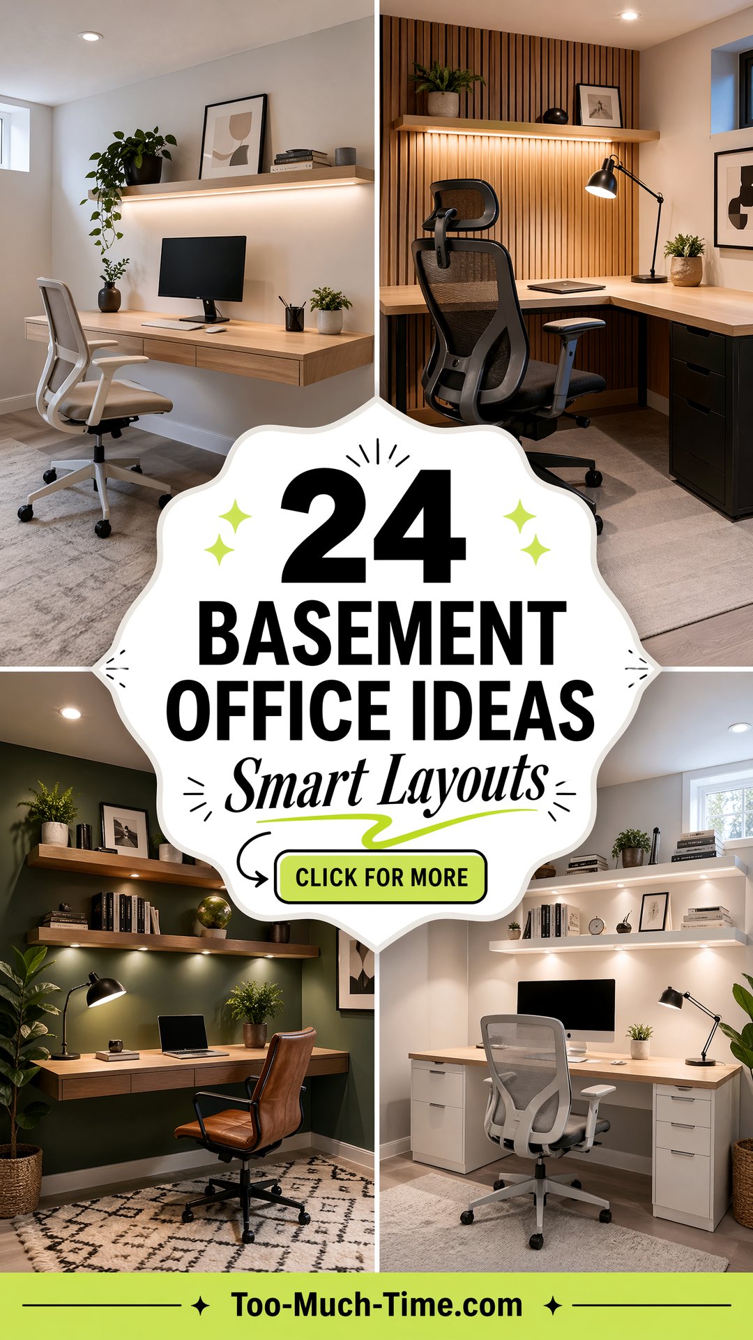 24 Basement Office Ideas: Smart Layouts for Small Teams - Too Much Time