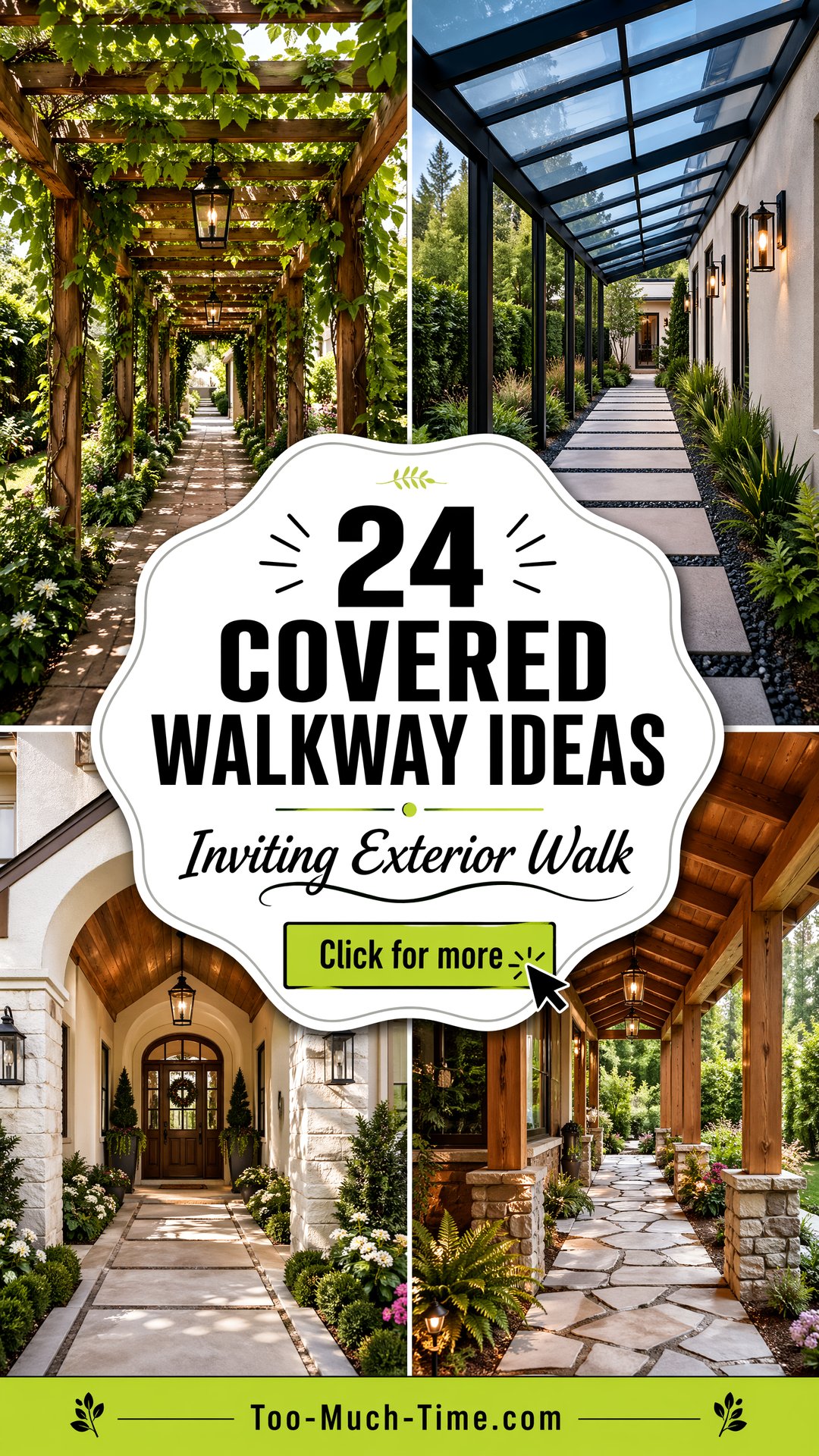 24 Covered Walkway Ideas for An Inviting Exterior Walk - Too Much Time