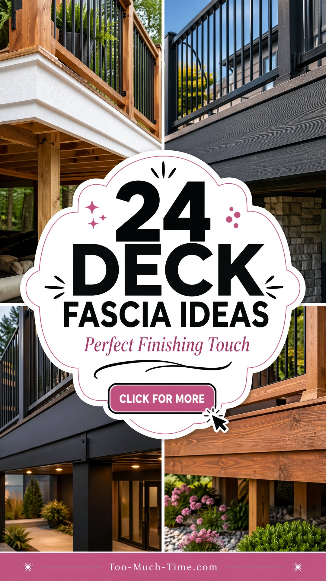 24 Deck Fascia Ideas to Finish Outdoor Edges in Color. - Too Much Time