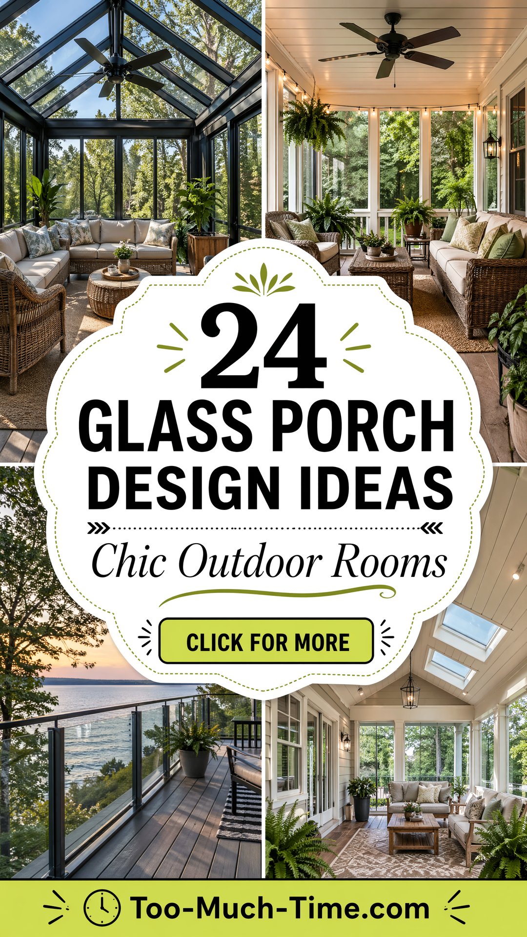 24 Glass Porch Design Ideas: for Chic Outdoor Livability - Too Much Time