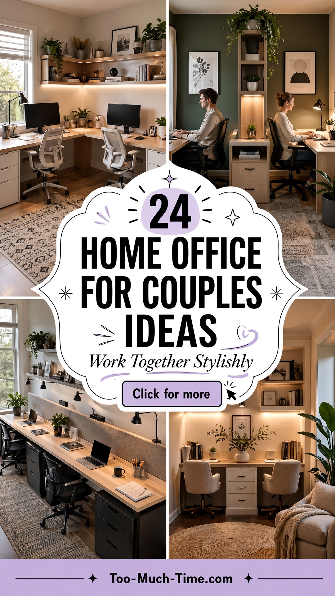 24 Home Office for Couples Ideas and Designs for Two - Too Much Time