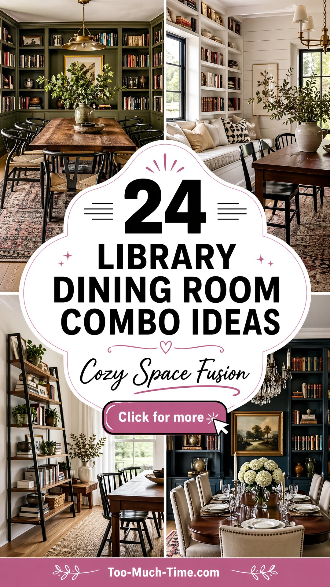 24 Library Dining Room Combo Ideas: Cozy Space Fusion - Too Much Time