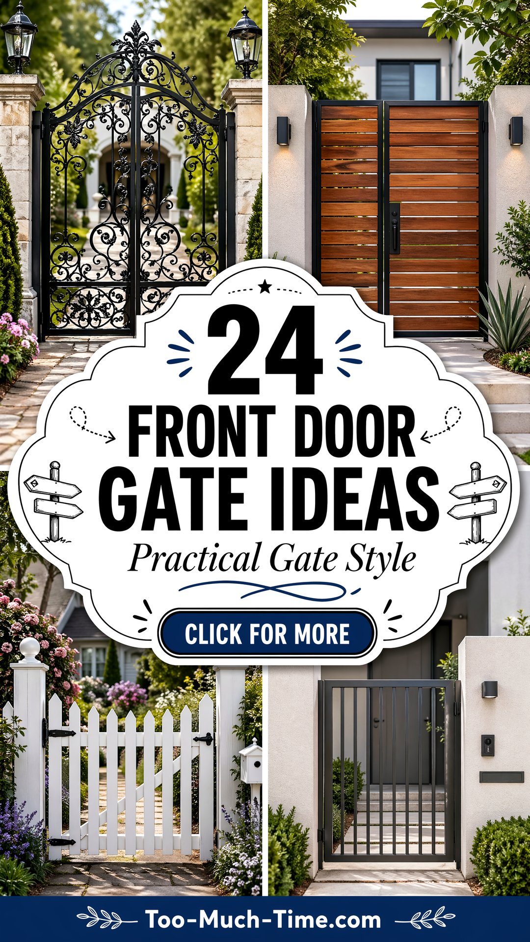24 Practical Gates with 24 Front Door Gate Ideas Today - Too Much Time